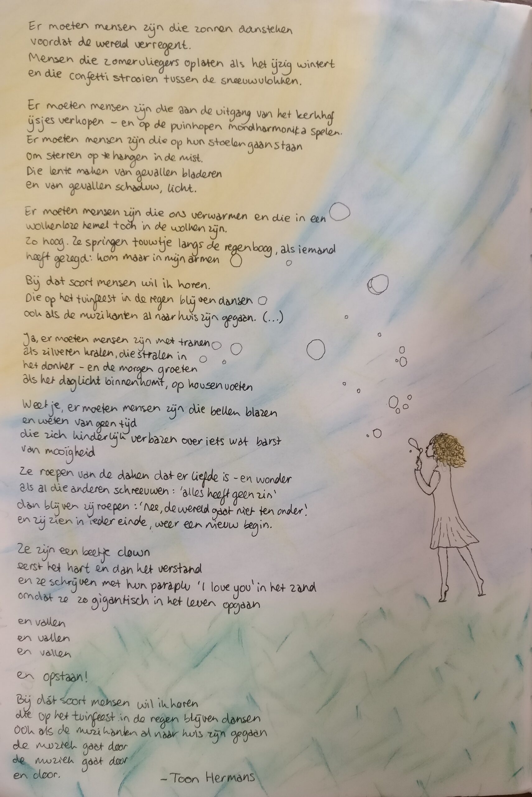 Gedicht: Er moeten mensen zijn | Cirkel van Veerkracht